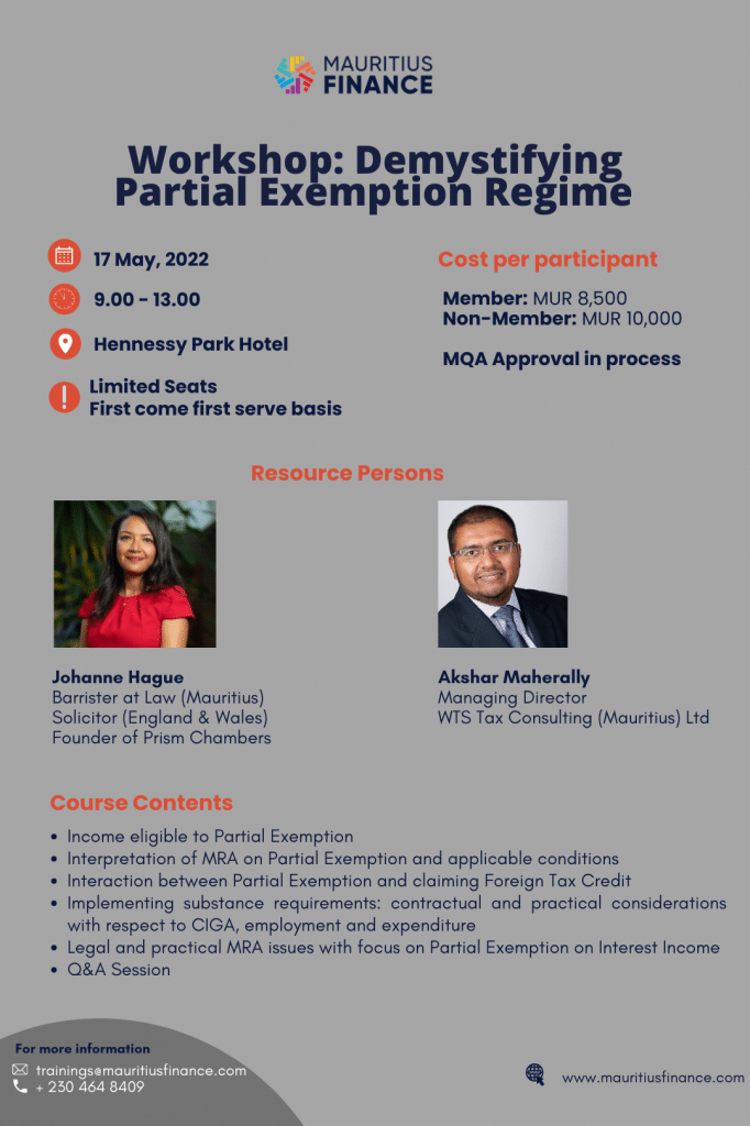Demystifying Partial Exemption Regime – Mauritius Finance