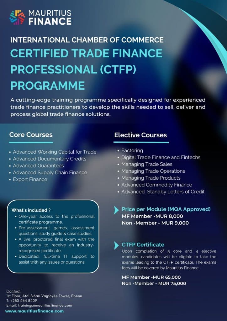 Certified Trade Finance Professional Programme – Mauritius Finance